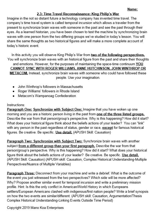 AP US History Period 2 (1607-1754) Complete Curriculum WITH DISTANCE ...