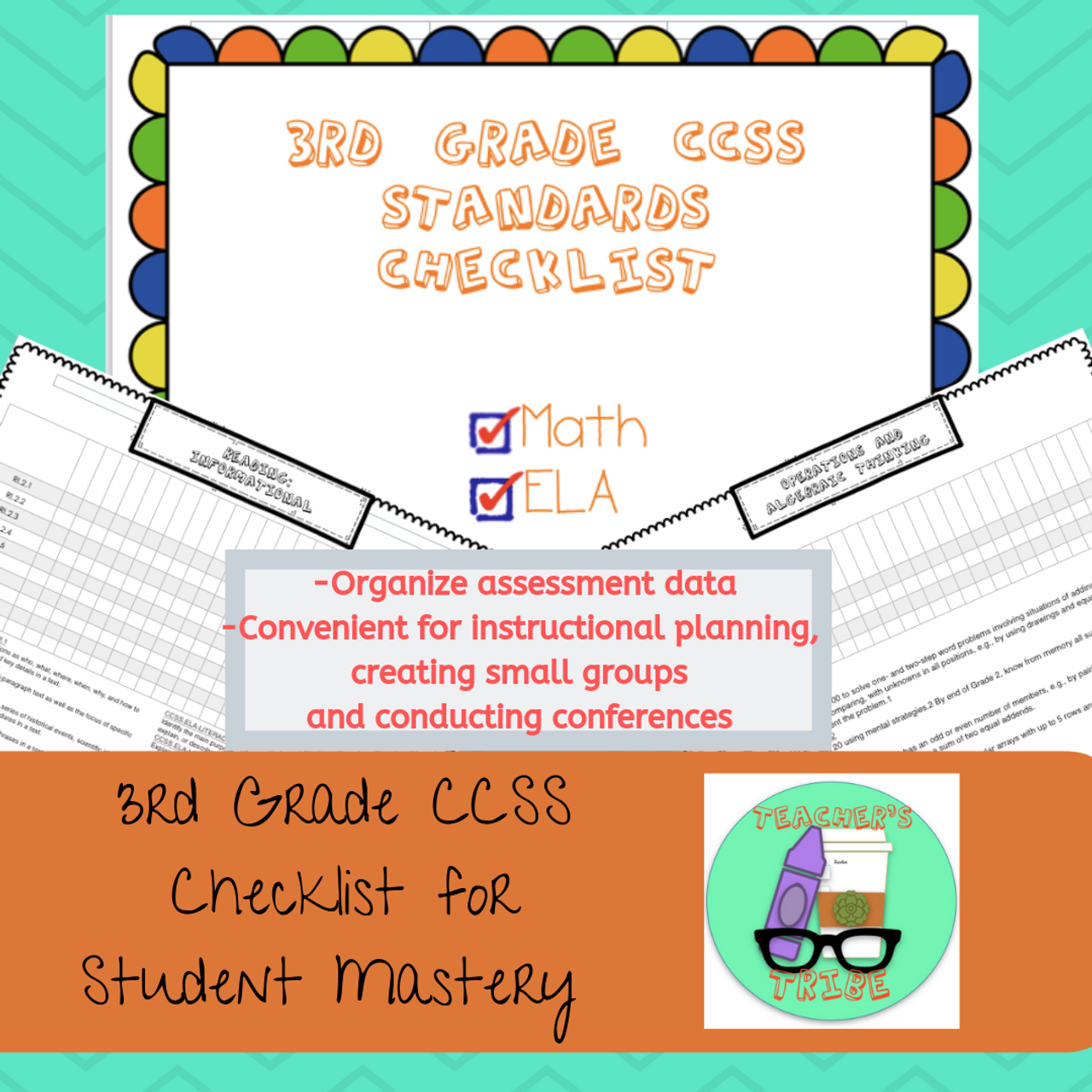 CCSS 3rd Grade Standards Checklists for Student Mastery - Amped Up Learning