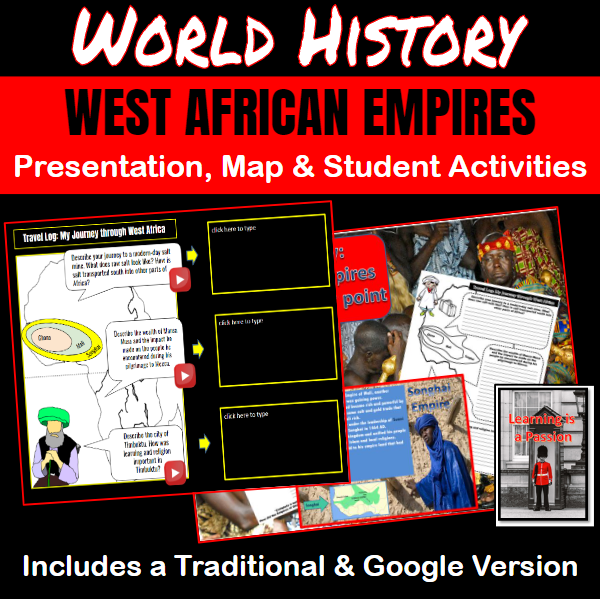 World History | West African Empires | Ghana, Mali, Songhai | Student ...