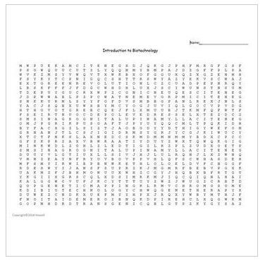 Biotechnology Vocabulary Word Search Bundle for Agriculture Students ...