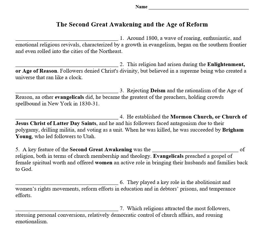 Reform Movements Newsletter - Amped Up Learning