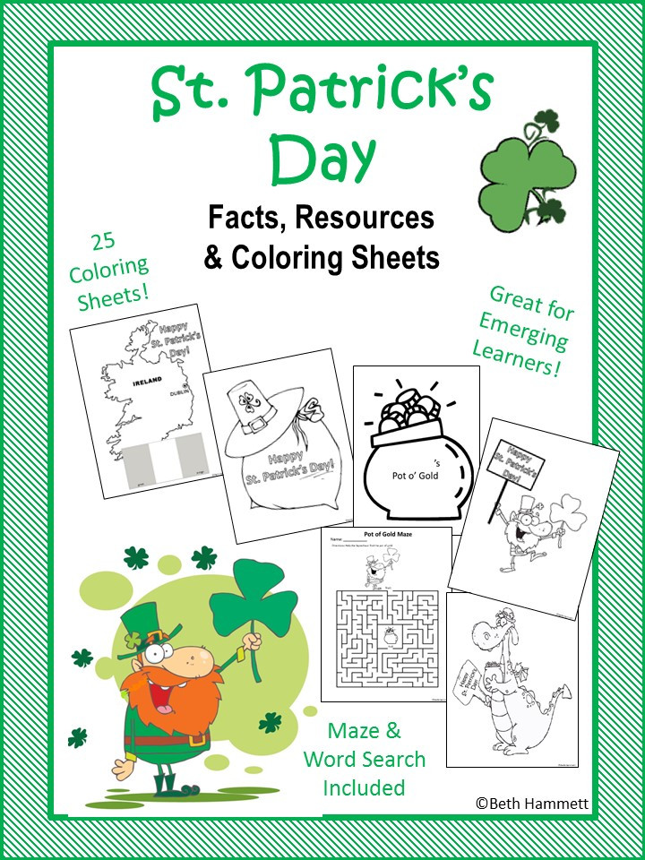 St. Patrick's Day Facts and Resources with Coloring Sheets - Amped Up ...