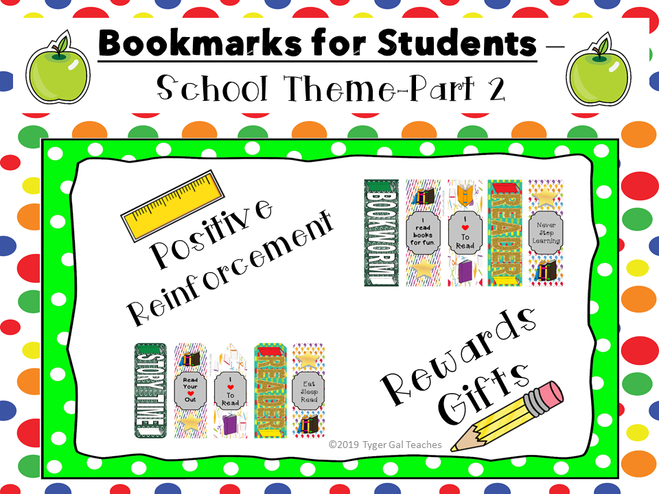 Bookmarks - School Theme (2) - Amped Up Learning