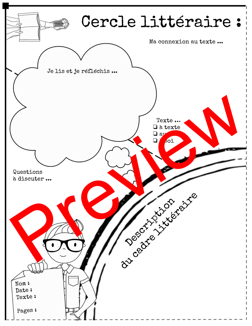 French Literature Circle Collaborative Poster- Shared Reading - Amped ...