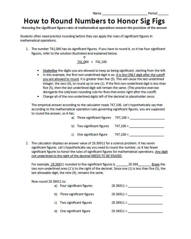 Significant Figures Essentials and Rounding Activity Bundle - Amped Up ...