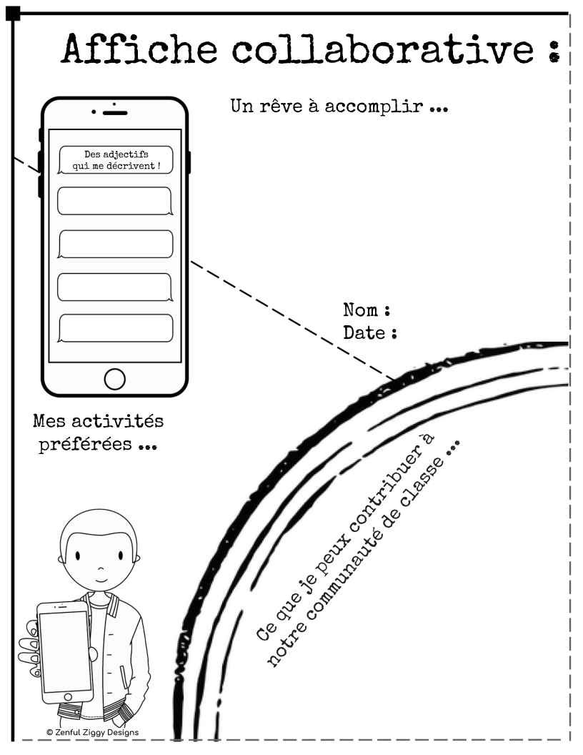 French All About Us Collaborative Poster- Back to School/First Day ...