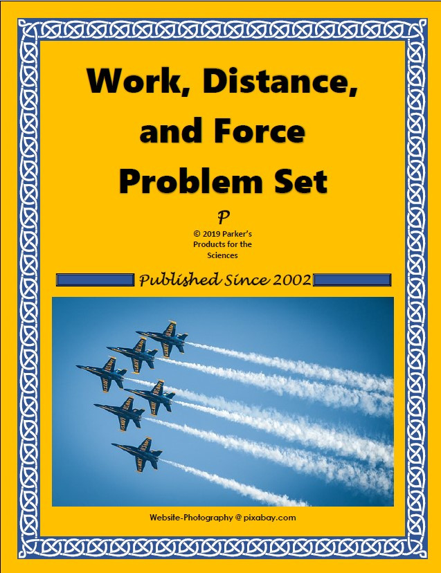 Work, Distance, and Force Problem Set for Physical Science with a Key ...