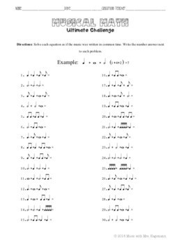 Music Math Activities - Amped Up Learning