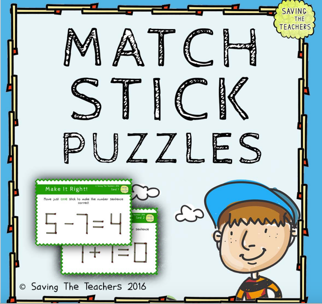 Match Stick Maths Problem Solving Task Cards – Grade 5 and 6 Extension ...