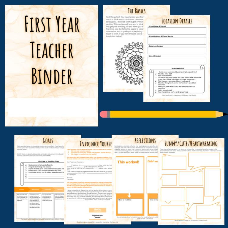 New Teacher Binder - Resources & Organizers for your First Year - Amped ...