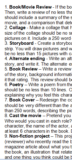 Independent Reading Projects - Amped Up Learning