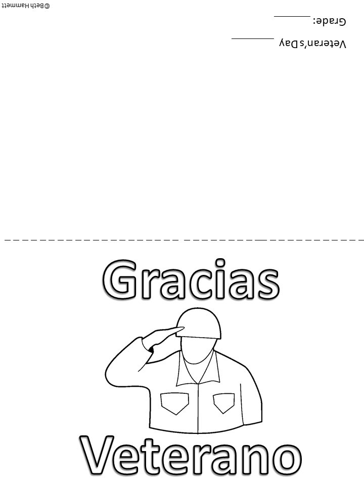 Veteran's Day Thank You Cards (English and Spanish) - Amped Up Learning
