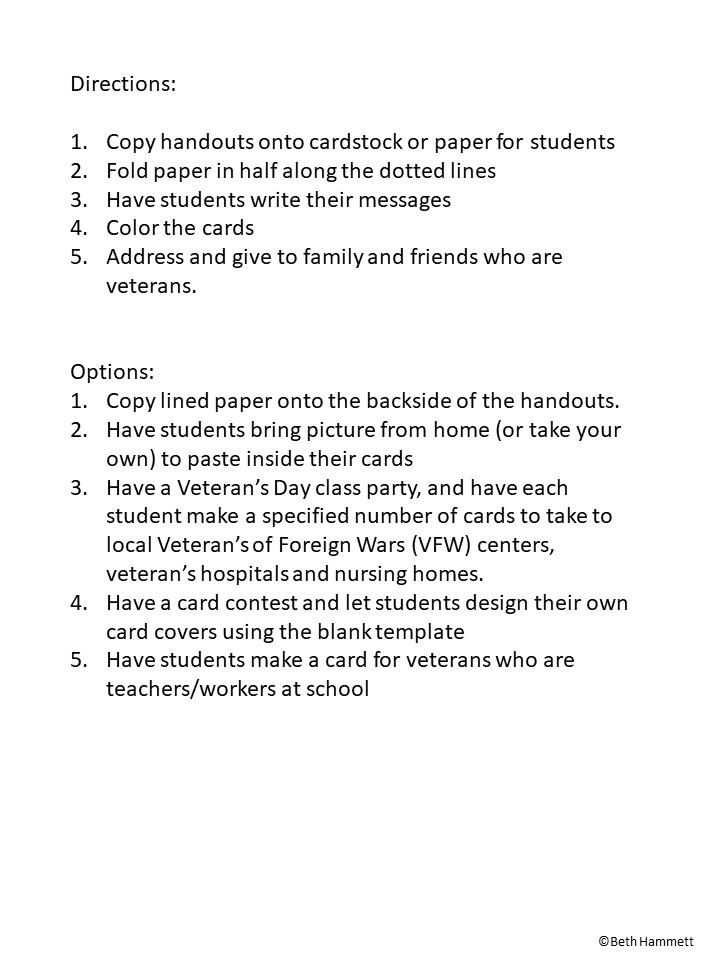 Veteran's Day Thank You Cards (English and Spanish) - Amped Up Learning