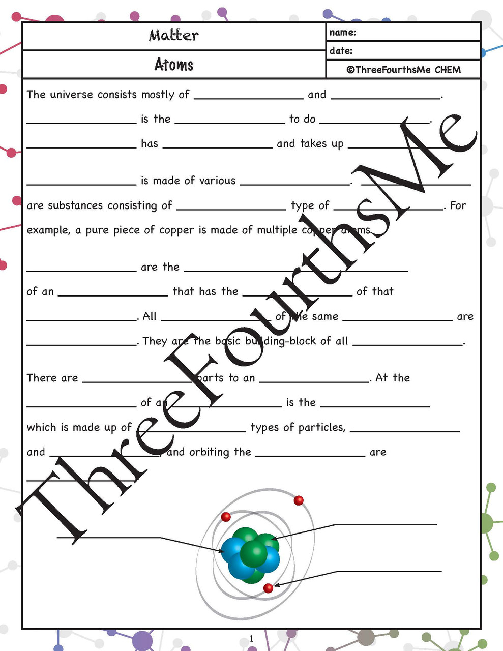 Atoms Introduction - Scaffolded Notes - Amped Up Learning