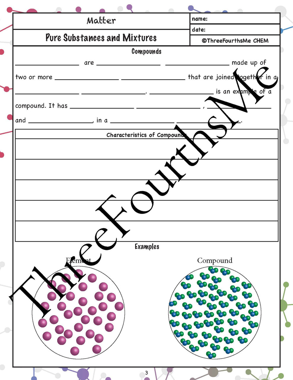 Pure Substances and Mixtures Scaffolded Notes - Amped Up Learning