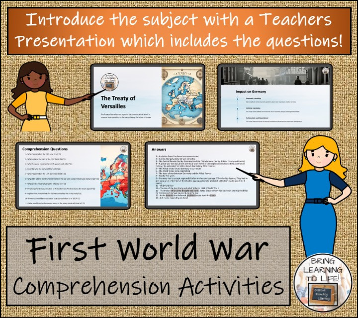 First World War Close Reading Comprehension Bundle | 5th Grade & 6th ...