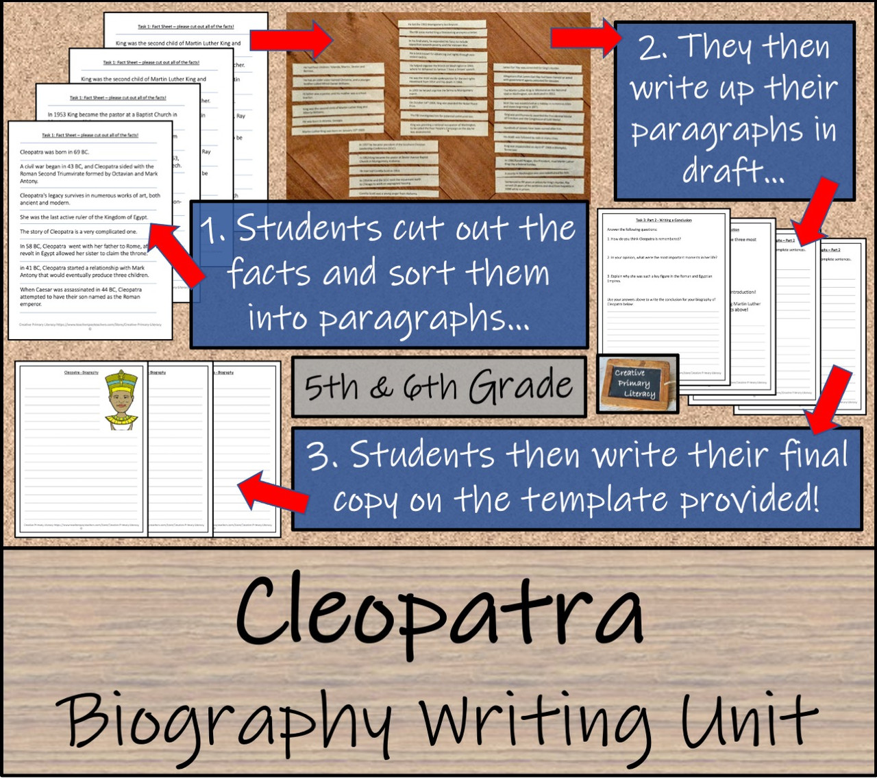 Cleopatra Biography Writing Unit | 5th Grade & 6th Grade - Amped Up ...