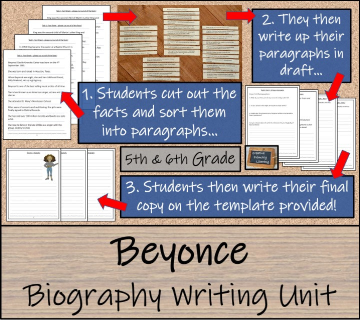 Beyonce Biography Writing Unit | 5th Grade & 6th Grade - Amped Up Learning