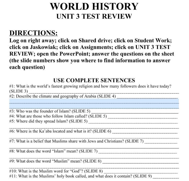 Unit 3 Test Review - Islam and Kingdoms of Africa - Amped Up Learning
