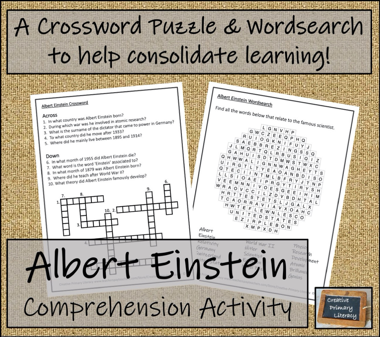 Albert Einstein Biography Writing Unit | 5th Grade & 6th Grade - Amped ...