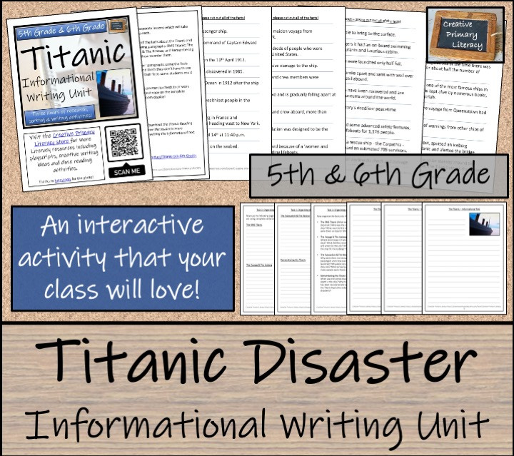 Titanic Informational Writing Unit | 5th Grade & 6th Grade - Amped Up ...