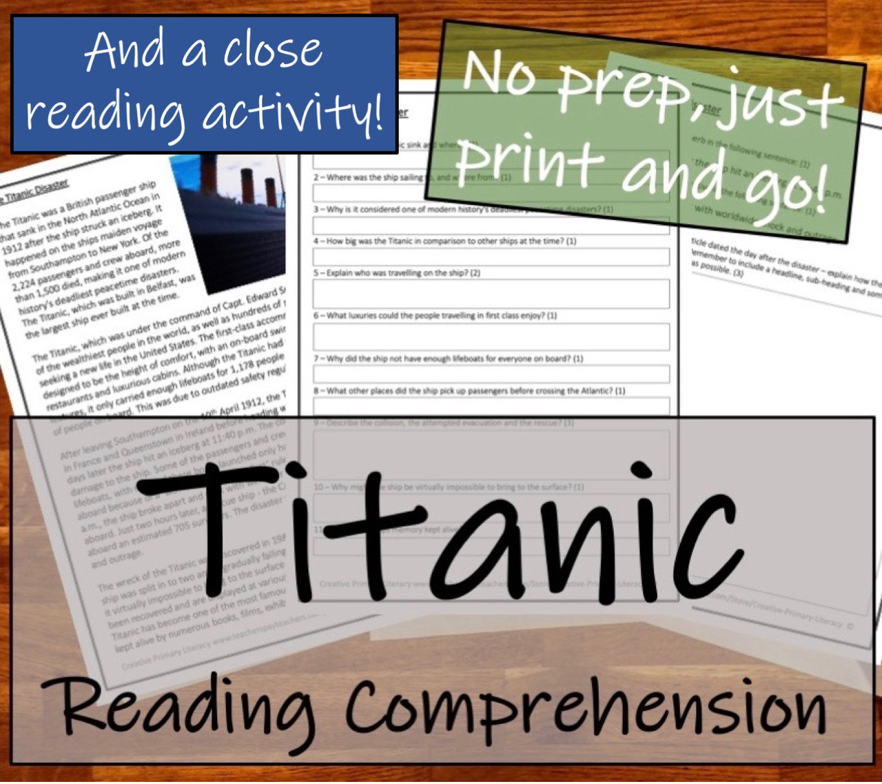 Titanic - 5th & 6th Grade Close Read & Informational Text Writing ...