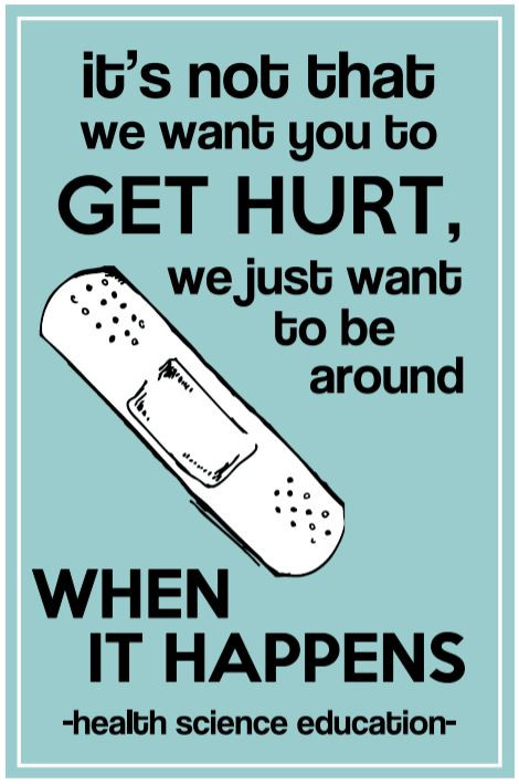 Health Science - "Don't Get Hurt" Poster - Amped Up Learning