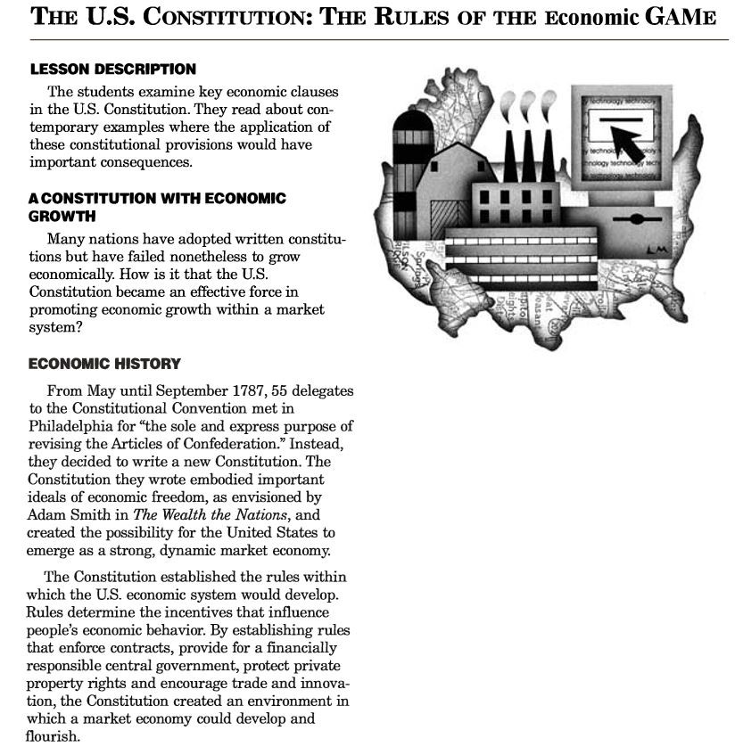 Economics/ American Government - the Constitution and the Economy ...