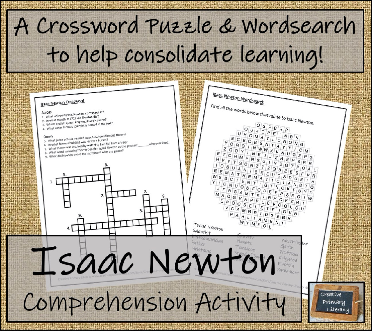 Isaac Newton Biography Writing Unit | 5th Grade & 6th Grade - Amped Up ...