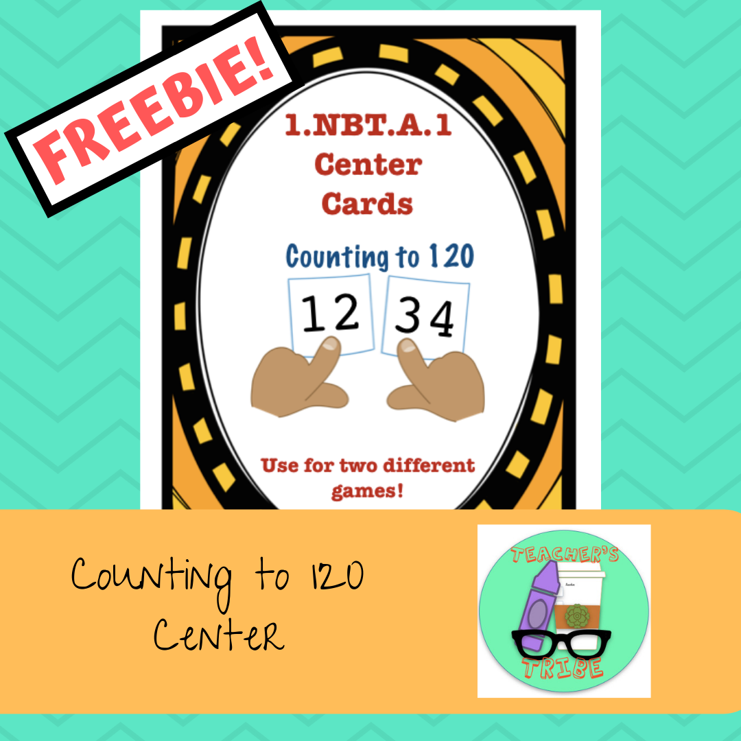 FREE 1.NBTA.1 Center Cards (Counting to 120) - Amped Up Learning