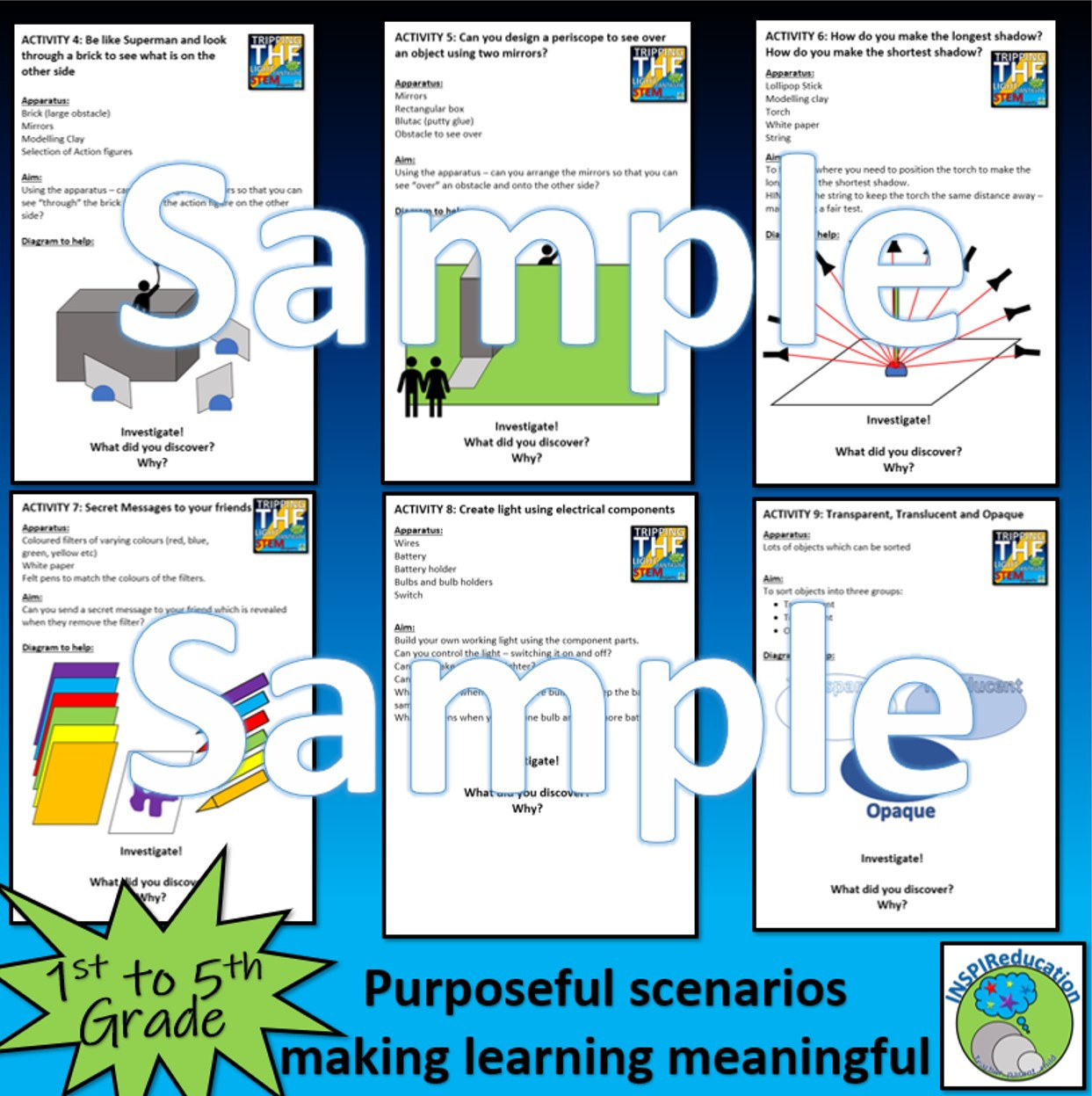 STEM/SCIENCE: Hands on investigations in sources of LIGHT - Amped Up ...