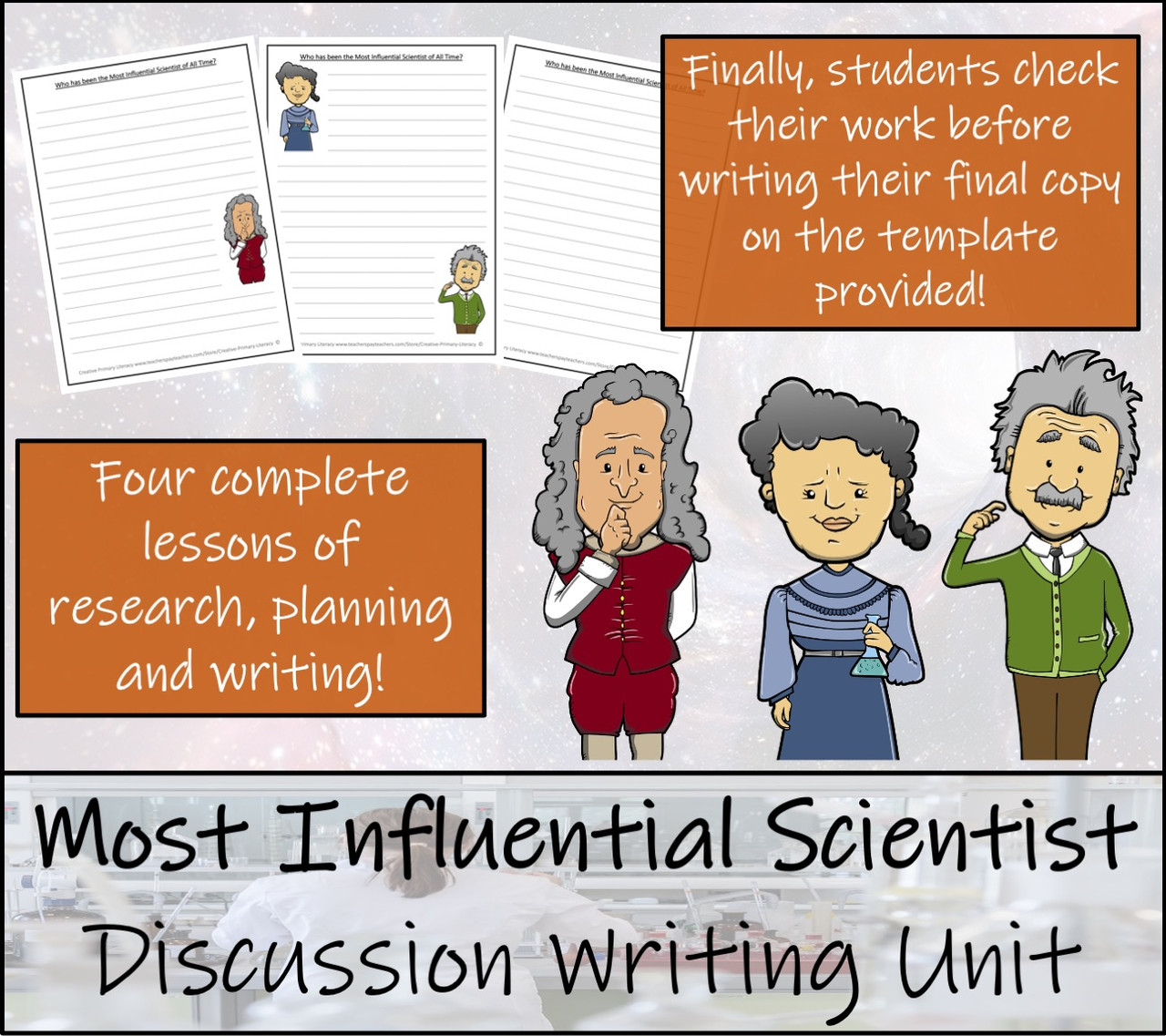 Most Influential Scientist Opinion Writing Unit | 5th Grade & 6th Grade ...