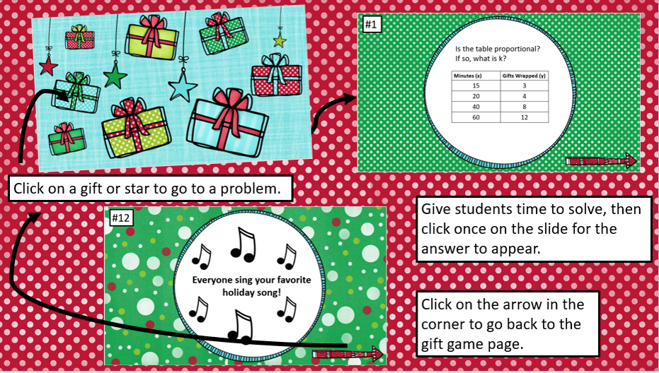 Proportional Relationships Winter Holiday Game - Amped Up Learning