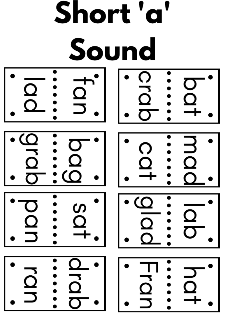 Rhyme Dominos Game - Short Vowel Sounds - Amped Up Learning