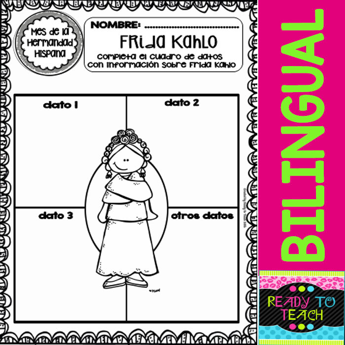 Hispanic Heritage Month - Frida Kahlo - Worksheets and Readings ...