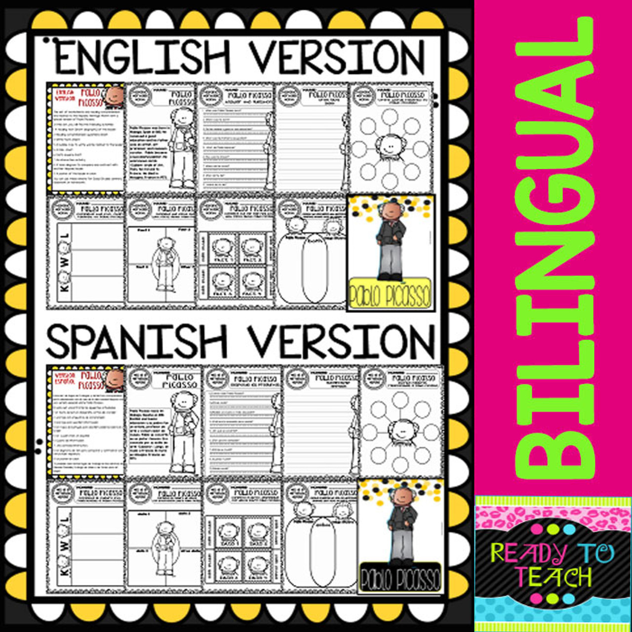 Hispanic Heritage Month - Pablo Picasso - Worksheets and Readings ...