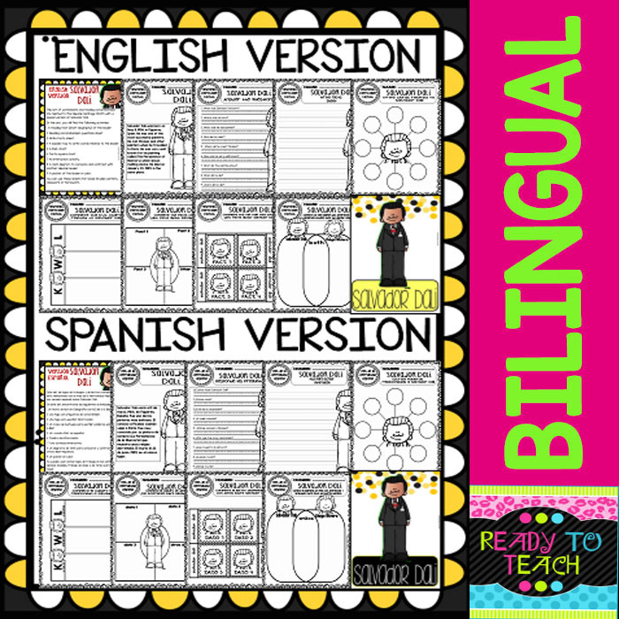Hispanic Heritage Month - Salvador Dalí - Worksheets and Readings ...