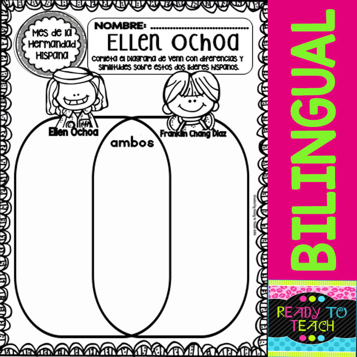 Hispanic Heritage Month - Ellen Ochoa - Worksheets and Readings ...