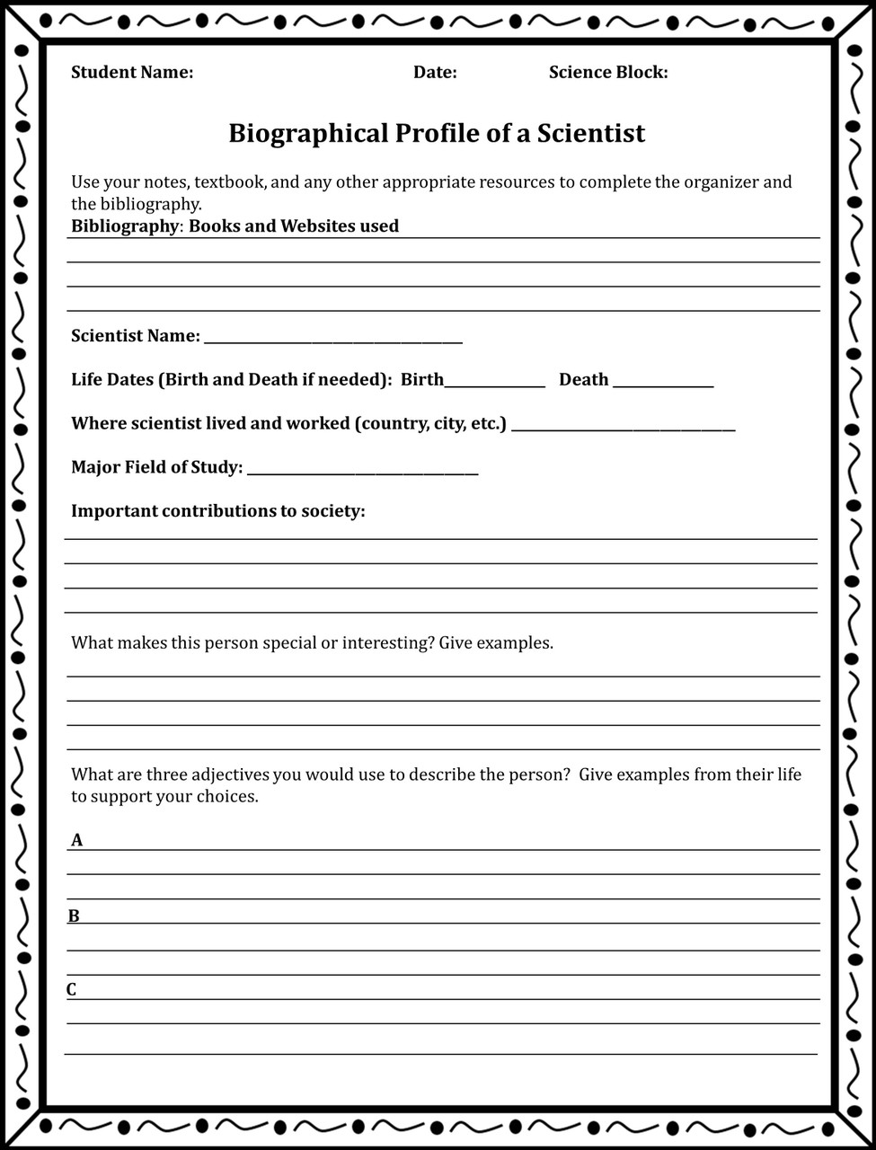 Scientist Biographies #5: Growth Mindset Research Project "Biocubes ...