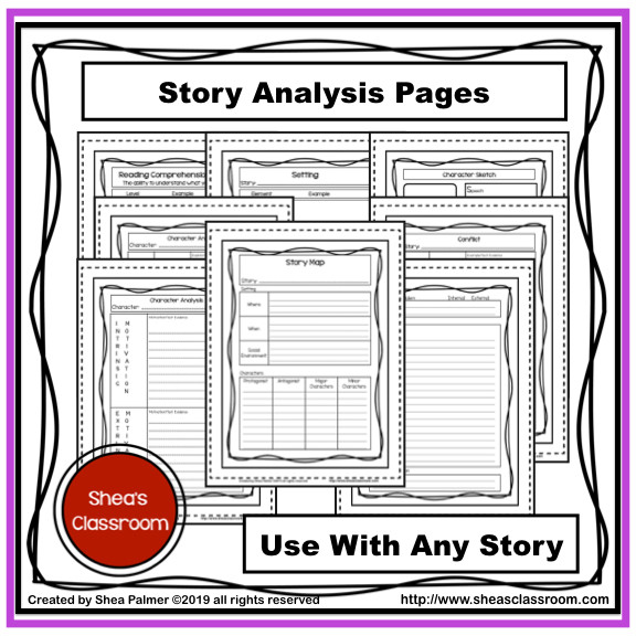Story Elements Graphic Organizer Middle School Free Printable Graphic