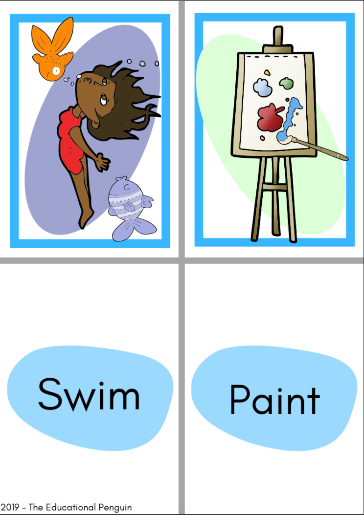 Flash Cards: Action Verbs - Amped Up Learning