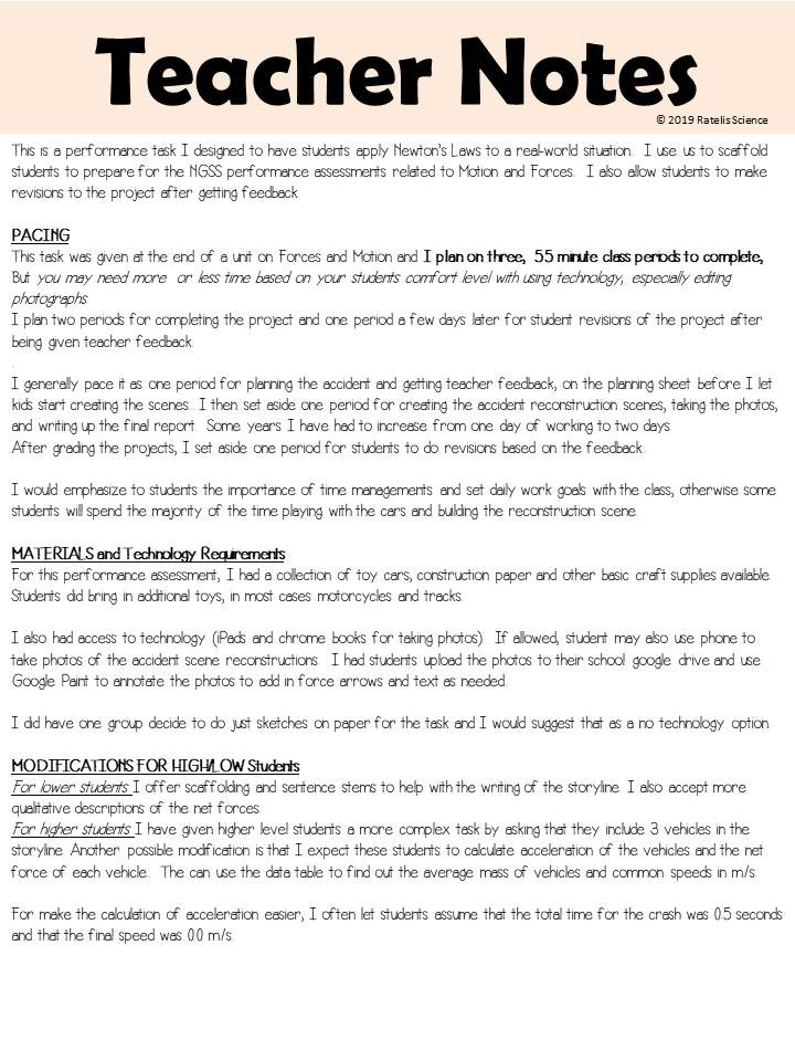 Newton's Laws of Motion Project Car Crashes