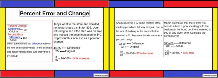 Percent Change and Error - 20 Word Problems - GOOGLE Slides - Amped Up ...