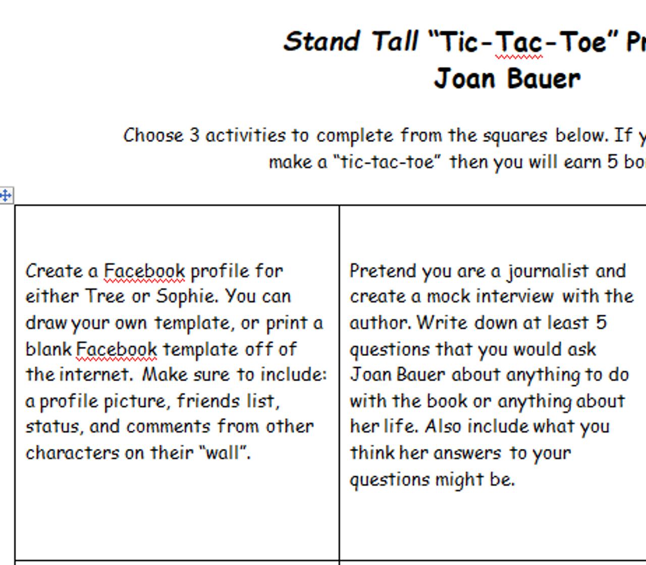 Stand Tall Tic Tac Toe Project - Amped Up Learning