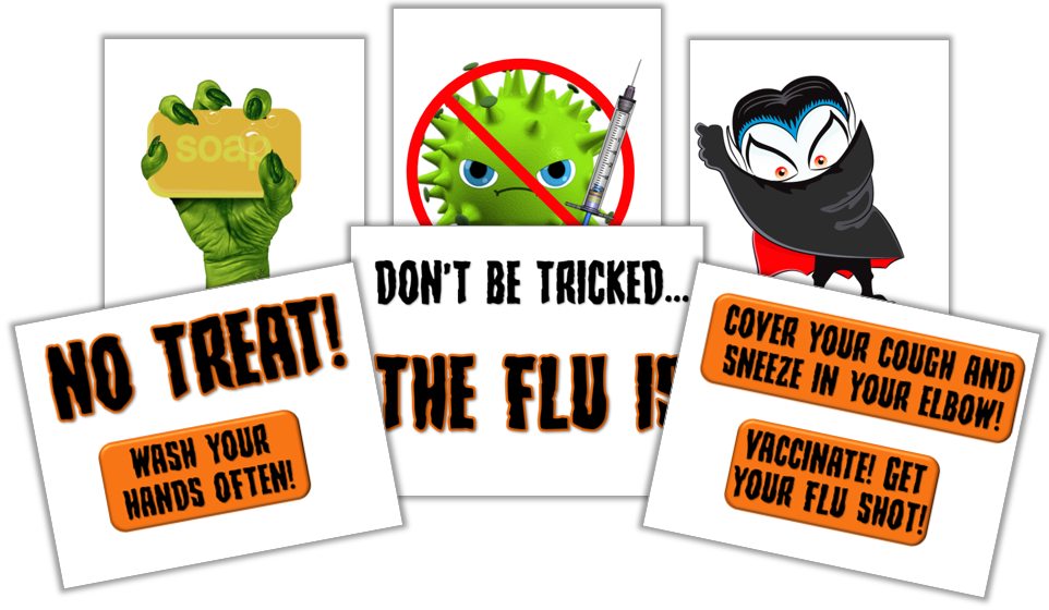 October Health-Themed Bulletin Board (Flu)- Just print, cut and display ...