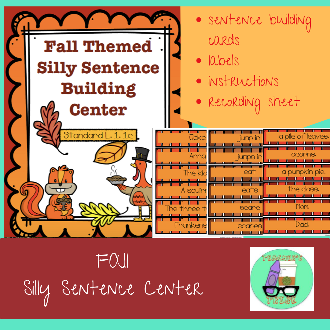 Fall Silly Sentences Center