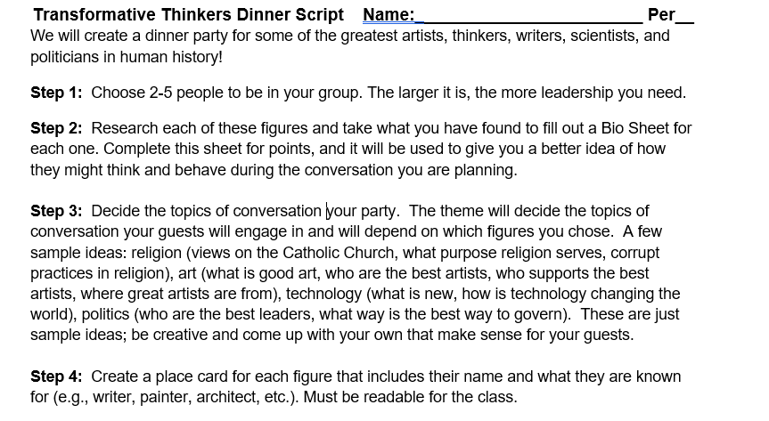 Transformative European Renaissance and Enlightenment Thinkers Skits ...