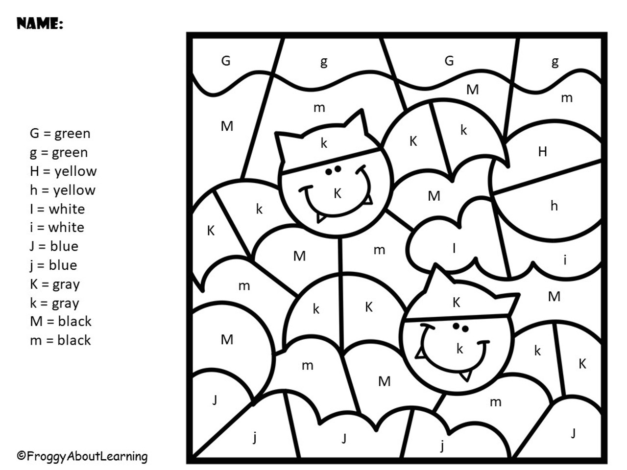 halloween letters of alphabet coloring pages