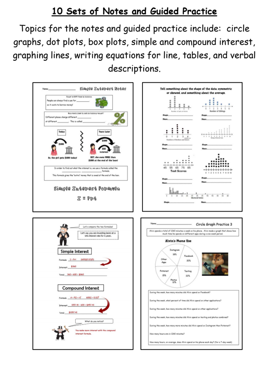 Data Unit - Grade 7 - 7th grade Math TEKS - Amped Up Learning
