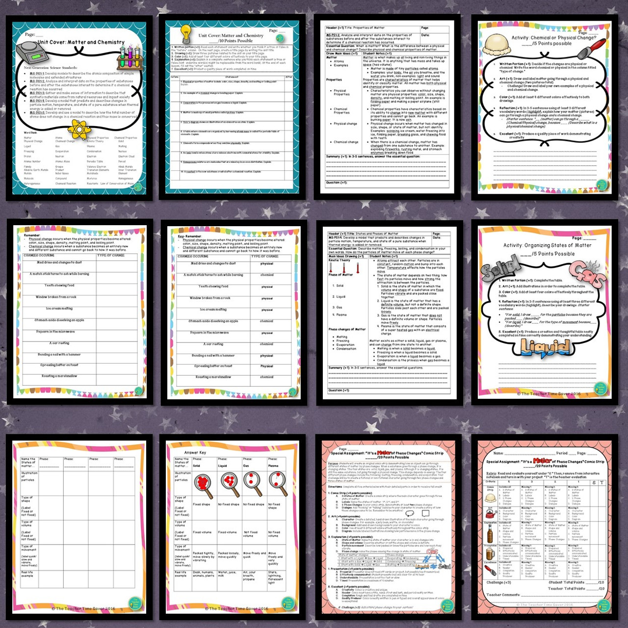 States of Matter Science Interactive Notebook Bundle - Amped Up Learning